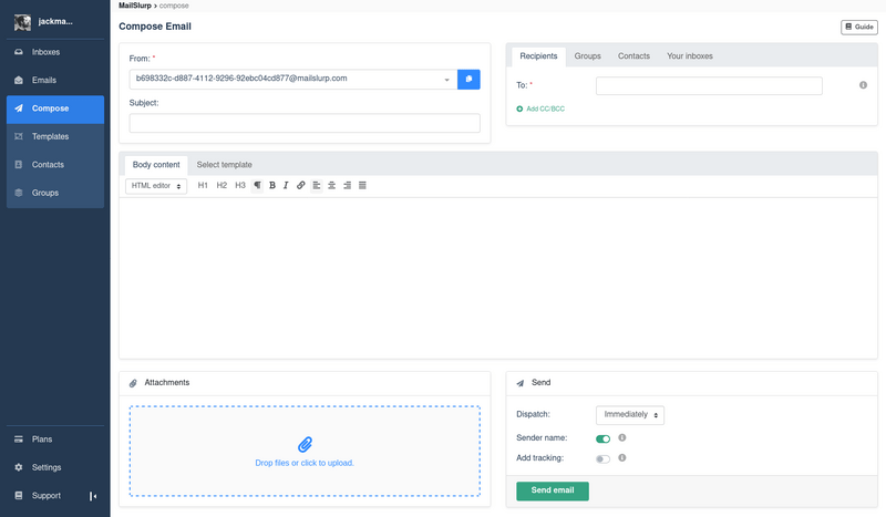 Test email addresses for email testing