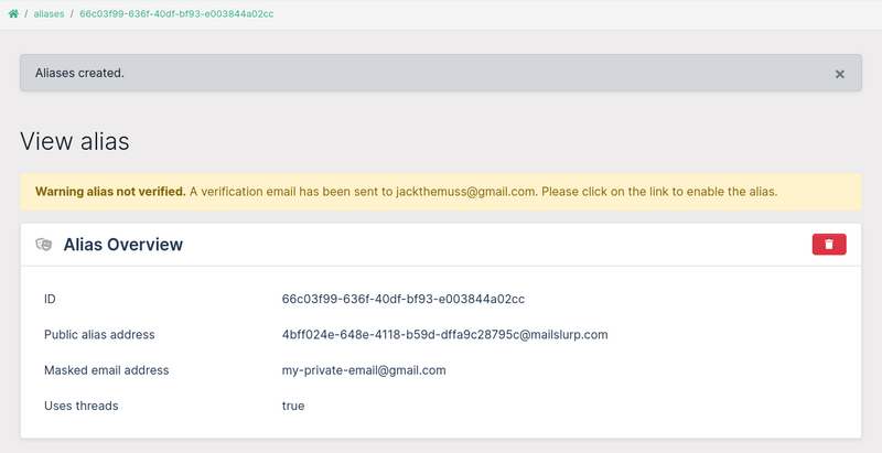 Email aliases proxy services